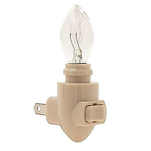 Creative Hobbies Plug in Night Light Module Includes 4 Watt Bulb, Ivory Plastic, Great for Making Your Own DIY Decorative Night Lights, Pack of 4