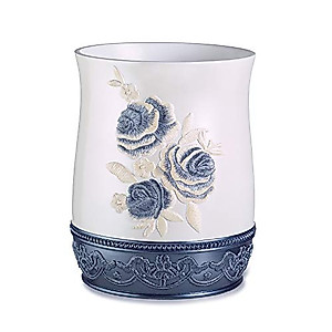 Popular Bath 971224 Blossom Rose, Waste Basket, Blue