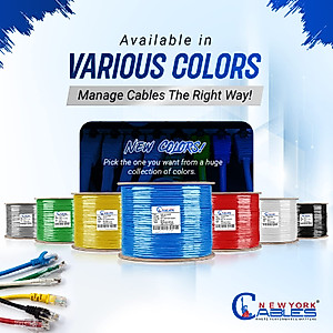 NewYork Cables Cat6a Riser Cable 1000ft - Certified 100% Solid Bare Copper Cat 6a Ethernet Cable – CMR, 23 AWG, 750 MHz, PoE++ - Unshielded Twisted Pair (UTP) -10 GB High Speed for Networking & Gaming