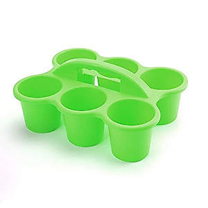 4Pcs Carry Caddy - Stackable for Easy Storage 6 Compartments Caddy - Classroom Caddies for Teachers and Daycare Supplies