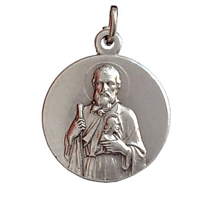 SAINT JUDE THADDEUS APOSTLE OVAL SHAPE MEDAL - PATRON SAINT OF IMPOSSIBLE CASES - 100% MADE IN ITALY (St.Jude (Round Shape))