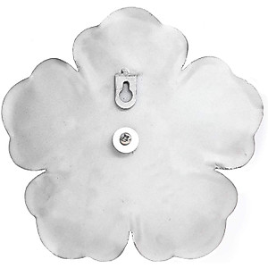 Metal Flower Wall Art Multiple Layer Decor for Indoor Outdoor Home Bedroom Living Room Office Garden Set of 3(White)