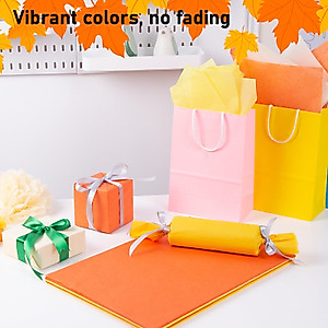 Koogel 330 Sheets Orange Tissue Paper, Fall Colored Tissue Paper Bulk 14 x 10 Inch Gift Wrapping Paper for DIY Crafts Thanksgiving Autumn Gift