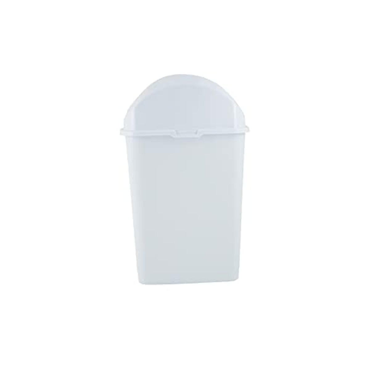 Superio Kitchen Trash Can with Swing Top Lid White, 13 Gallon (2 Pack) Slim Waste Bin Durable Plastic, Fit Small Spaces , Office, Bathroom, Under Counter