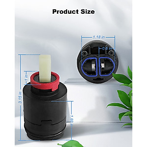 Nahntaipy 40PHF-2 Pressure Balance Cartridge, Shower Cartridge Replacement Fit for Shower Faucet, Cartridge Only 40mm