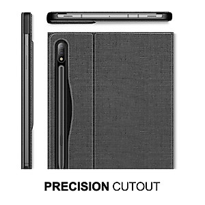 INFILAND Galaxy Tab S9 / S8/ Tab S7 Case, Multi-Angle Stand Cover Compatible with Samsung Galaxy Tab S9/ Tab S8/ Tab S7 11 Inch SM-X710/SM-X716B/SM-X718U 2023 Tablet [Auto Wake/Sleep], Dark Gray