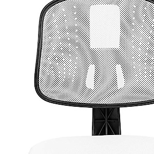 EMMA + OLIVER Mid-Back White Mesh Swivel Task Office Chair with Pivot Back, BIFMA Certified