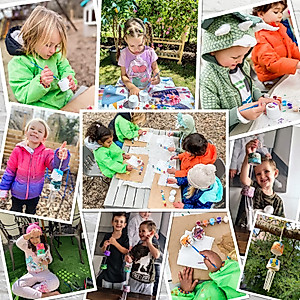 3-Pack Make A Wind Chime Kits - Arts & Crafts Construct & Paint Wind Powered Musical Chime DIY Gift for Kids, Boys & Girls