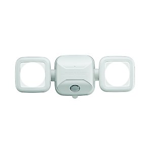 Beams MB3000 High Performance 500 Lumen Wireless Battery Powered Motion Sensing LED Dual Head Security Spotlight, White, 1-Pack