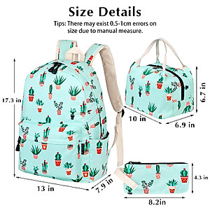 DUAGLAGT Girls Backpack for Kids Schoolbags - Cute Unicorn Backpack for Women Lightweight Daypack Teens Girls Bookbag Set with Lunch Box & Pencil Case (Black)