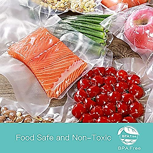 Happy Seal Vacuum Sealer Bags 8x25+11x25 8 Rolls for Food Saver, Commercial Grade, BPA Free, Heavy Duty, Great for vac Storage,Meal Prep or Sous Vide