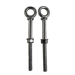 US STAINLESS 2 Pieces Stainless Steel 316 Eye Bolt 1/2" x 6" UNC Short Thread with Shoulder Marine Grade Bolt Pitch of 13