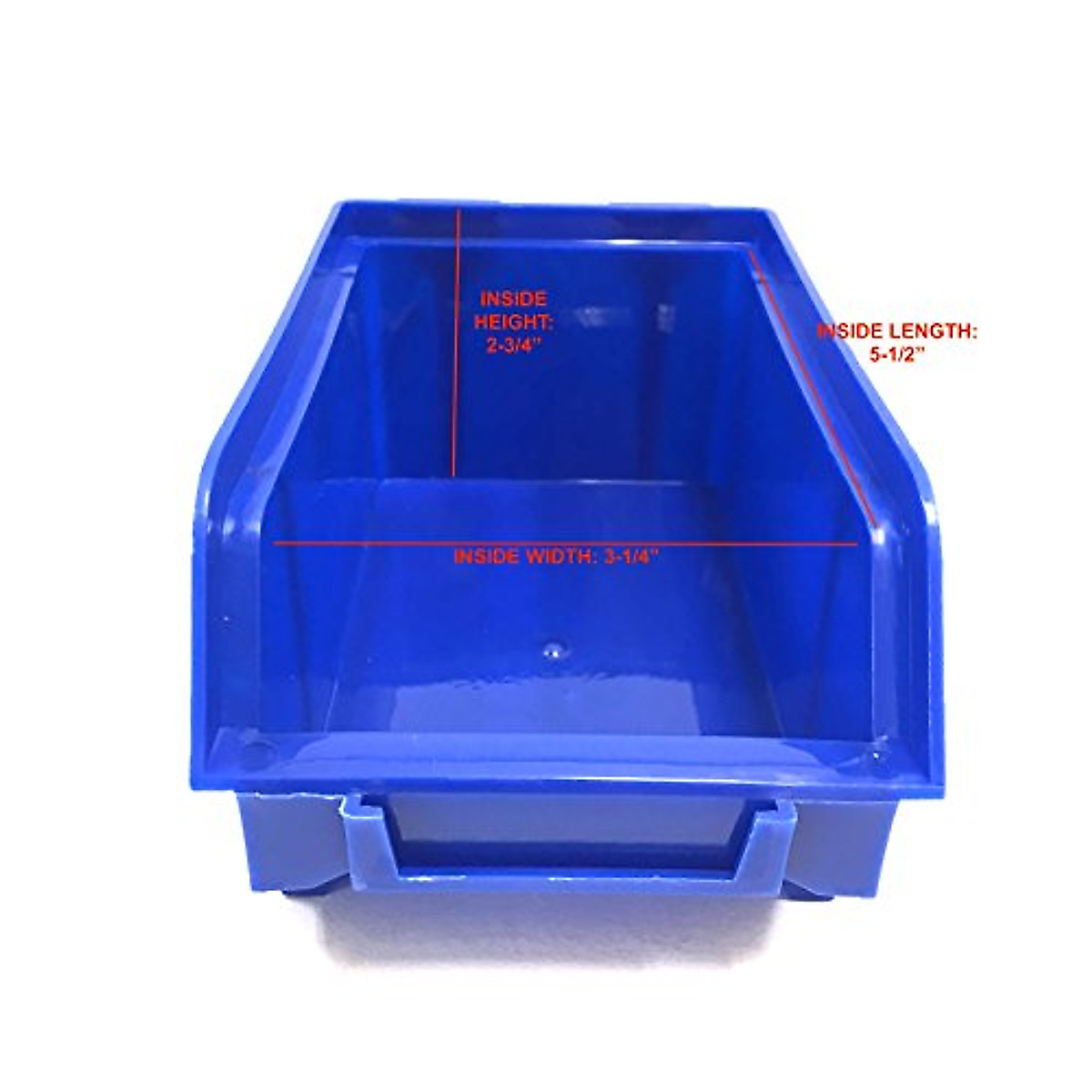 MaxWorks 80694 30-Bin Wall Mount Parts Rack/Storage for your Nuts, Bolts, Screws, Nails, Beads, Buttons, Other Small Parts,Blue and Red