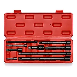 Mayouko 1/4",3/8",1/2" Drive Extension Bar Set, CR-V, 9 Pieces Socket Extension Bars for Narrow and Deep Areas