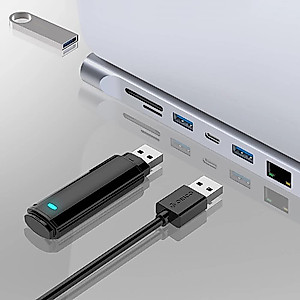 NIZYH 12 in 1 USB C Hub Laptop Docking Station Type-C to Dual HDMI-compatible/VGA/USB 3.0 Hub/PD/RJ/Micro-SD/TF Card Dock Adapter