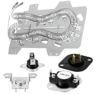 【Upgraded】DC47-00019A Dryer Heating Element for SAMSUNG DV40J3000EW/A2 DV45H7000EW/A2 DV42H5000EW/A3 DVE50R5400V/A3 DV42H5200EP/A3 DV210AEW/XAA DVE50M7450W/A3 DV42H5200EP DV48H7400EW/A2