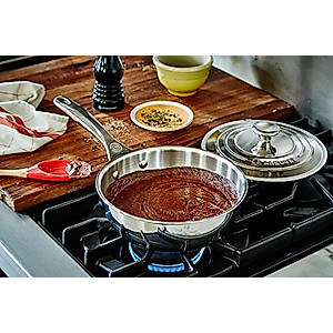 Le Creuset Tri-Ply Stainless Steel 2 Quart Saucier Pan