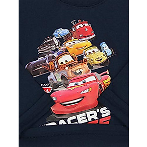 Disney Cars Lightning McQueen Toddler Long Sleeve T-Shirt Tee (3T, Navy)