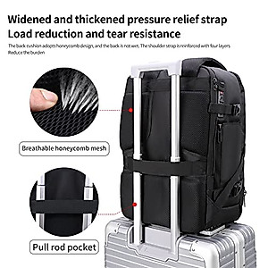 Omnpak 38L Travel Backpack,Flight Approved Luggage Carry on Backpack 17.3 Inch Laptop Backpack Waterproof Suitcase Backpack for Business Weekender Overnight Large Backpack