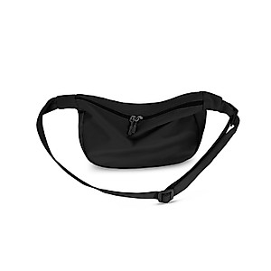 Small Sling Crossbody Bag for Women Men Trendy, Mini Crescent Bag with Adjustable Strap, 2 Zippers Lightweight Nylon Bag