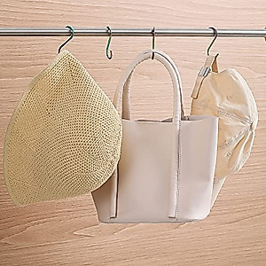 Evanda Rainbow S Hooks for Hanging Pack of 30, Heavy Duty Stainless Steel Titainium Plating Metal Mutil Purpose Hanger for Kitchen Pans, Pots, Utensils Tooks, Cups, Mugs, Clothes, Bags, Towels, Plants