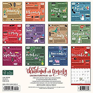 Willow Creek Press Christmas is Coming Monthly 2024 Wall Calendar (12" x 12")