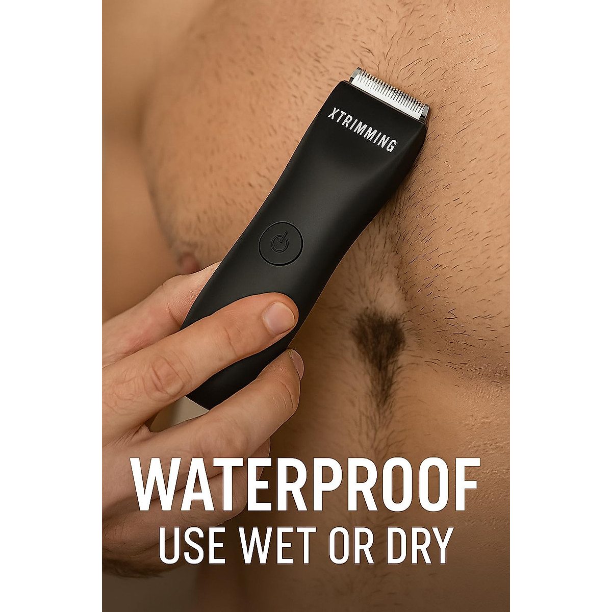 Xtrimming Pubic Hair Trimmer for Men - Waterproof Electric Body Trimmer for Men - Body Hair Trimmer for Men - Great Hair Razor Hygiene Fully, Cordless Trimmer, Rechargeable & Smooth Body Shaver