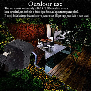 All-New Blink Camera Wall Mount Bracket, Weather Proof 360° Protective Plastic Housing Cover and Adjustable Wall Mount Bracket for Blink Indoor Outdoor Home Security Camera System Black(3Pack)