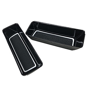 Vesul Front Row Door Side Storage Box Compatible with Ford Edge 2015-2024 Armrest Phone Container Door Organizer Handle Pocket ABS Tray Insert Glove Pallet