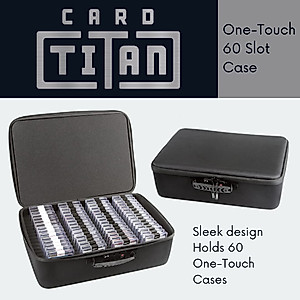 Card Titan Pro One Touch Card Holder with Zipper Lock - Trading Card Storage Box Fits 60 One Touch Magnetic Cases - Compatible with Project 2020 and Project 70 Sets - Great Trading Card Case