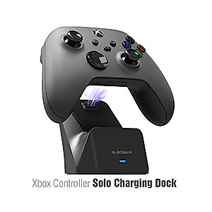ElecGear Xbox Solo Charging Dock with 1200mAh Rechargeable Battery, Wall Mount and Desktop Dual Purposes USB Charger Stand Docking Station for Xbox Series X|S, Xbox One, S, X Wireless Controller