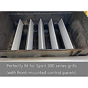 GasSaf 15.3 inch Flavorizer Bars and 17.5 inch Grill Grates Replacement for Weber 7636 7638, Spirit 300 Series E310 E320 E330 S310 S320 S330 Gas Grills with Front Control Knob (2013-2017)