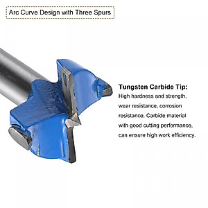 uxcell Tungsten Carbide Forstner Drill Bit Set 22mm 23mm, Woodworking Wood Hole Opener Hinge Hole Drilling Boring Bit Cutter