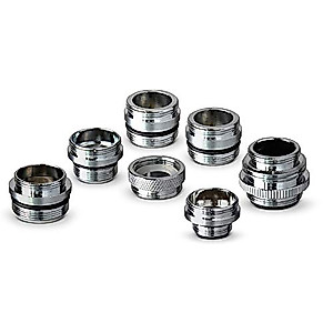SmarterFresh 7-Piece Faucet Adapter Kit, Brass Aerator Adapter Set to Connect Garden Hose, Water Filter, Standard Hose via Diverter, in RV & Other - Male & Female Faucet Adapter for Sink Faucets