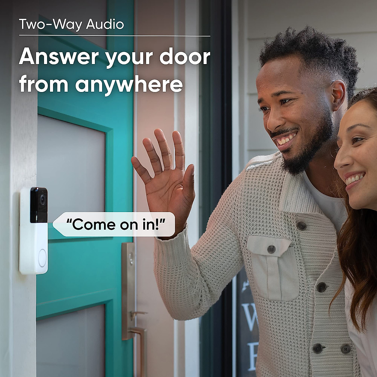 Wyze Wireless Video Doorbell Pro (Chime Included), 1440 HD Video, 1:1 Aspect Ratio: 1:1 Head-to-Toe View, 2-Way Audio, Night Vision with Wyze Cam Plus 3 Month Subscription