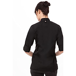 Chef Works Women's Hartford Chef Coat, Black, Medium