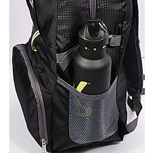Alley-Pak lightweight travel hiking waterproof daypack 35L with reflector black backpack