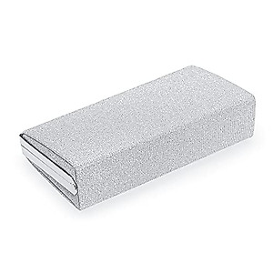 IXEBELLA Glistening Clutch Purse for Women Evening Bag Small Formal Cocktail/Prom/Wedding Party Clutch (Silver)