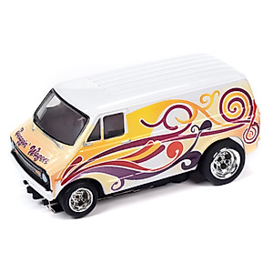 Auto World 4Gear 1973 Dodge Van (3 Car Set) (AW Exclusive) Slot Cars HO Scale