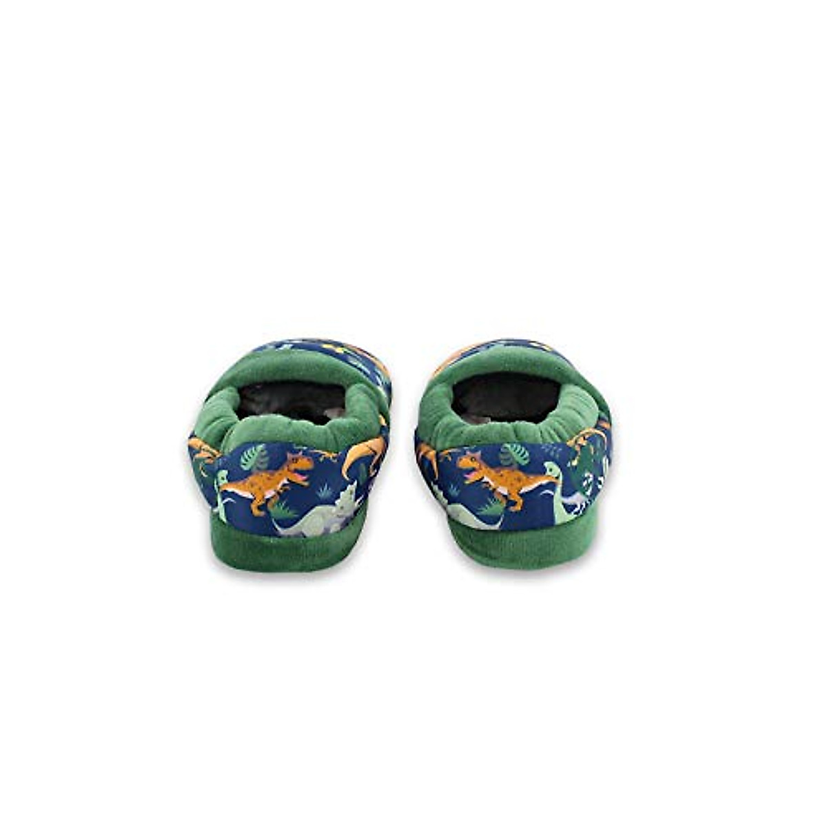 Jurassic World Dinosaur Boys Toddler Plush Aline Slippers (2-3 M US Little Kid, Navy)