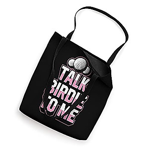 Talk Birdie To Me Funny Trendy Essential Best Golf Joke Pun Tote Bag