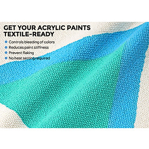 Nicpro Professional Effects Fabric Medium, 8.45oz Bottle Fabric Painting Acrylic Fluid Medium, Improves Acrylic Paint Adhesion to Fabrics, Textiles for Fabrics DIY Clothing, T-shirts, Shoes Jeans Bags