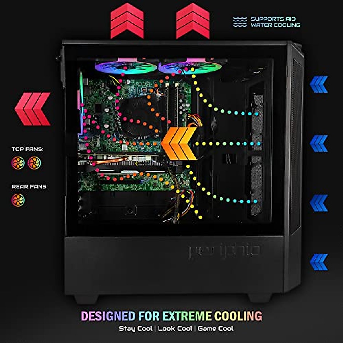 Periphio Ghoul Prebuilt Gaming PC - GeForce GT 1030 (2GB) GPU| Intel Core i5-6500 CPU (3.6GHz Turbo) | 1TB Solid State SSD | 16GB DDR4 RAM | Windows 10 Gaming Desktop Computer | WiFi + BT