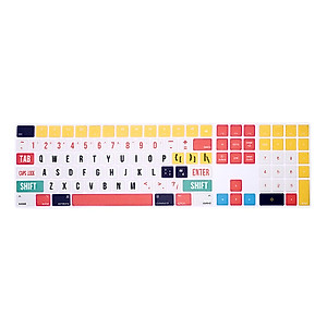 MMDW Ultra Thin Silicone Full Size Wireless Bluetooth Numeric Keyboard Cover Skin for iMac Magic Keyboard with Numeric Keypad MQ052LL/A A1843 2017 2018 Release US Layout(Creative Characters)