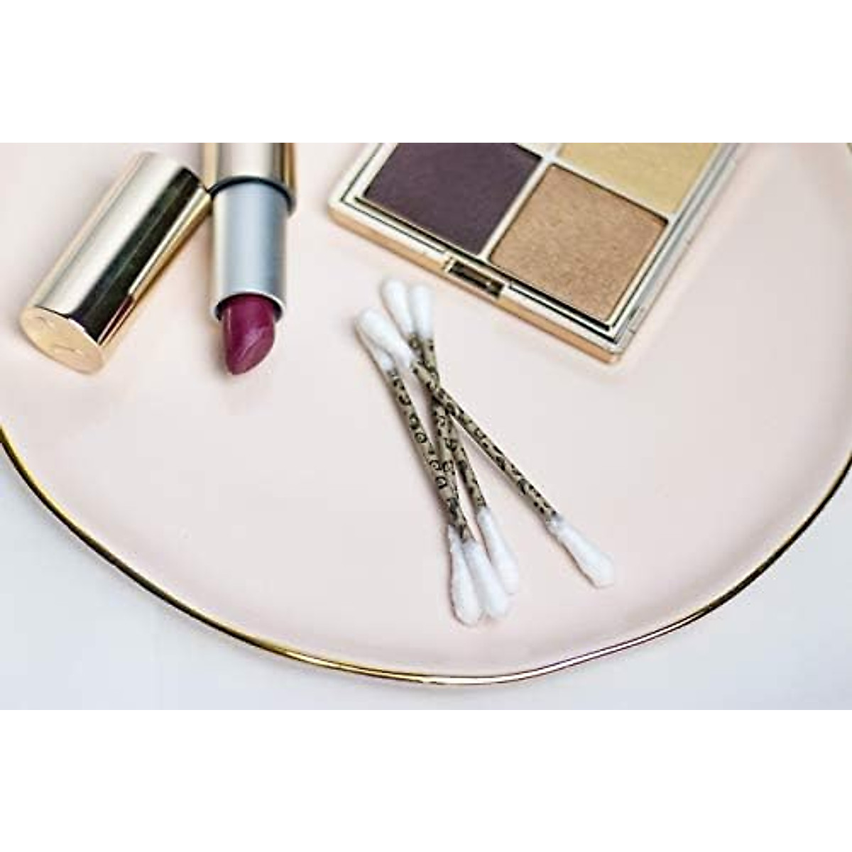 Swisspers Premium Leopard Paper Swabs – 300 Count (Pack of 1) – Fun and Stylish Cotton Swabs with Leopard Print Design – 100% Cotton Tips for Beauty and Personal Care