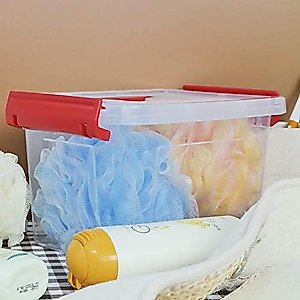 Kiddream 3 Quart Small Plastic Box, Storage Containers with Lids Set of 6