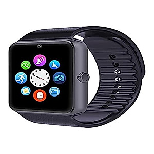 Padgene Bluetooth Smartwatch,Touchscreen Wrist Smart Phone Watch Sports Fitness Tracker with SIM SD Card Slot Camera Pedometer Compatible with iOS Android for Kids Men Women