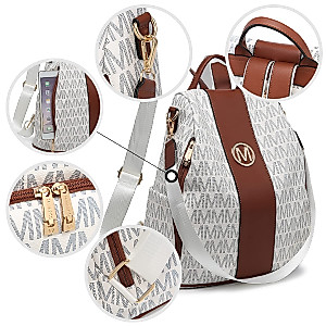 MKP COLLECTION Women Fashion Backpack Purse Multi Pockets Anti-Theft Rucksack Travel Shoulder Bag Handbag Set 2pcs