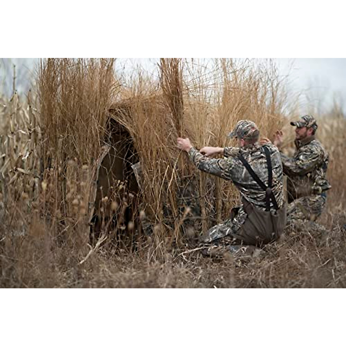 Avian-X G-Blind 4-Person Hunting Blind | Unique G-Shaped Frame Waterfowl Blind in Mossy Oak Shadow Grass Habitats Camo