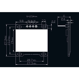 DIYmall 0.96 Inch Blue Yellow OLED Display Module I2C Serial 128x64 SSD1306 IIC Screen Board for Arduino Raspberry Pi 51 Msp420 STIM32 SCR Micro:bit (Pack of 2pcs)